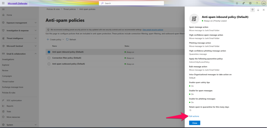 How to enable Zero-hour auto purge (ZAP)? - Oryon Knowledge Base