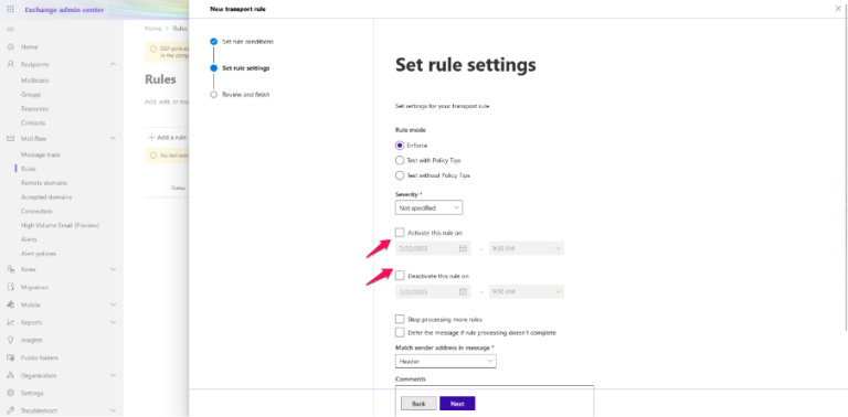 How to Create a Mail Flow Rule in Office 365 Admin Panel - Oryon ...