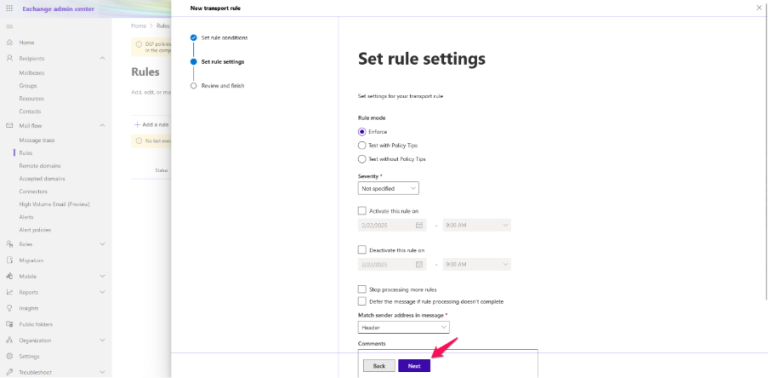 How to Create a Mail Flow Rule in Office 365 Admin Panel - Oryon ...